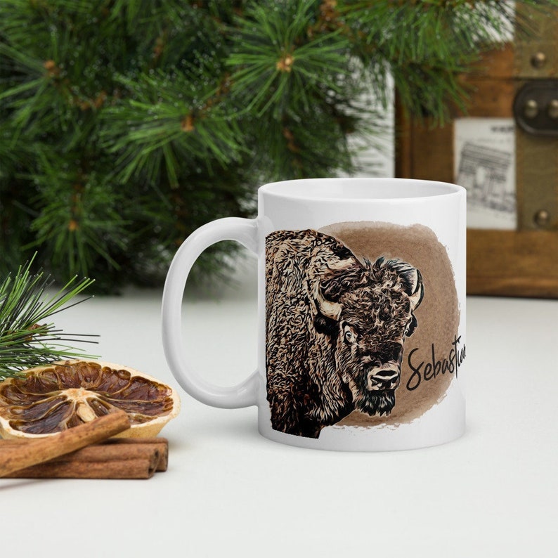 Brawny Bison Mug: Buffalo Coffee Cup, Western Ranch Decor - Etsy