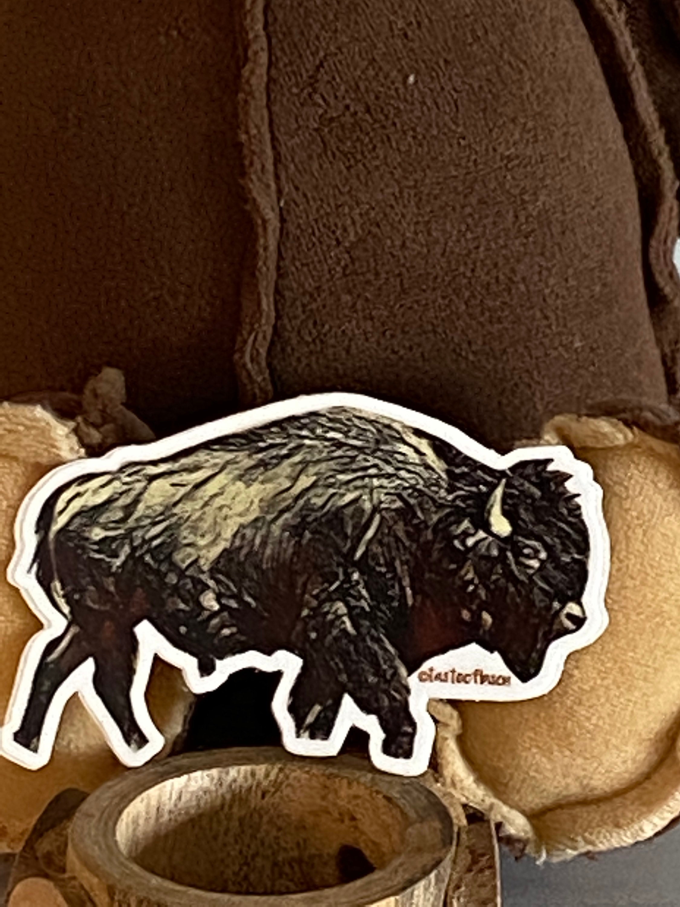 Bison Mountain Sticker Bison Sticker Buffalo Sticker - Etsy