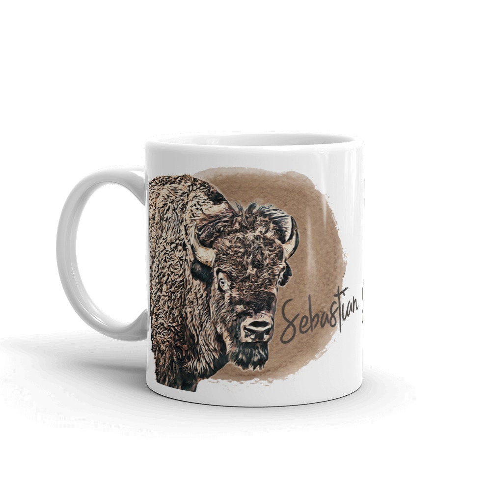 Brawny Bison Mug: Buffalo Coffee Cup, Western Ranch Decor - Etsy
