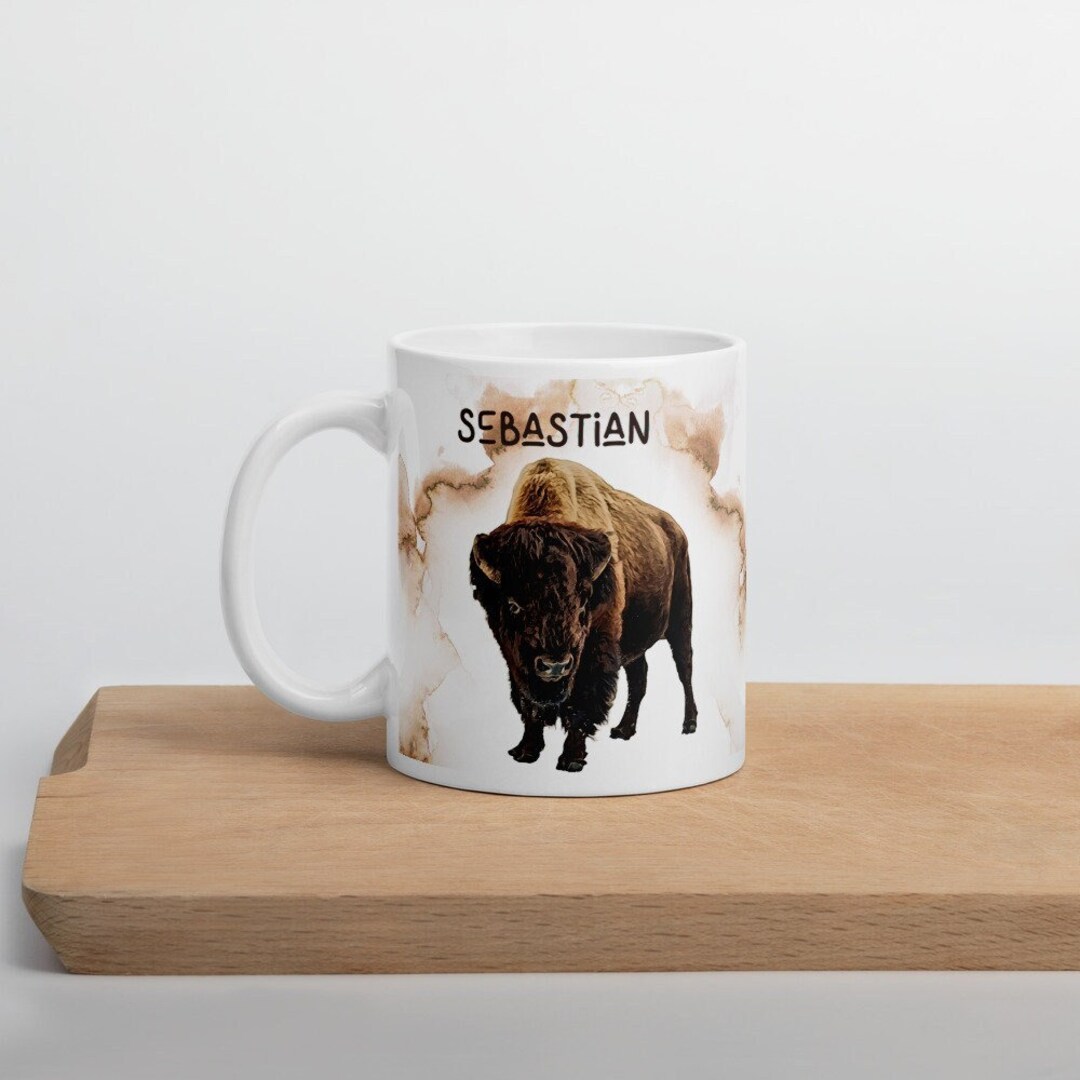 Dusty Bison Mug: Buffalo Coffee Cup, Western Ranch Decor - Etsy