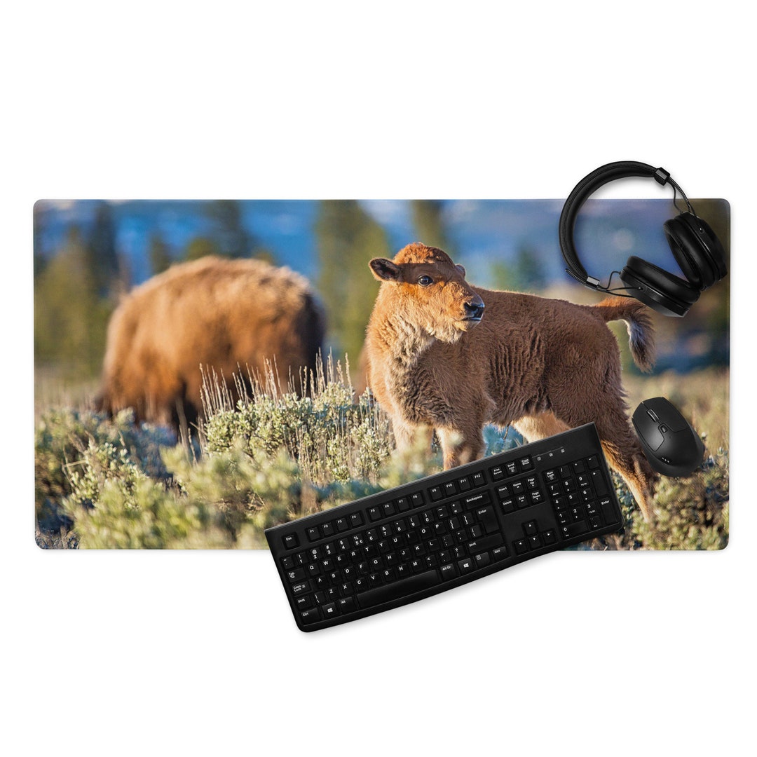 Red Dog on Yellowstone Plateau Bison Gaming Mouse Pad - Etsy