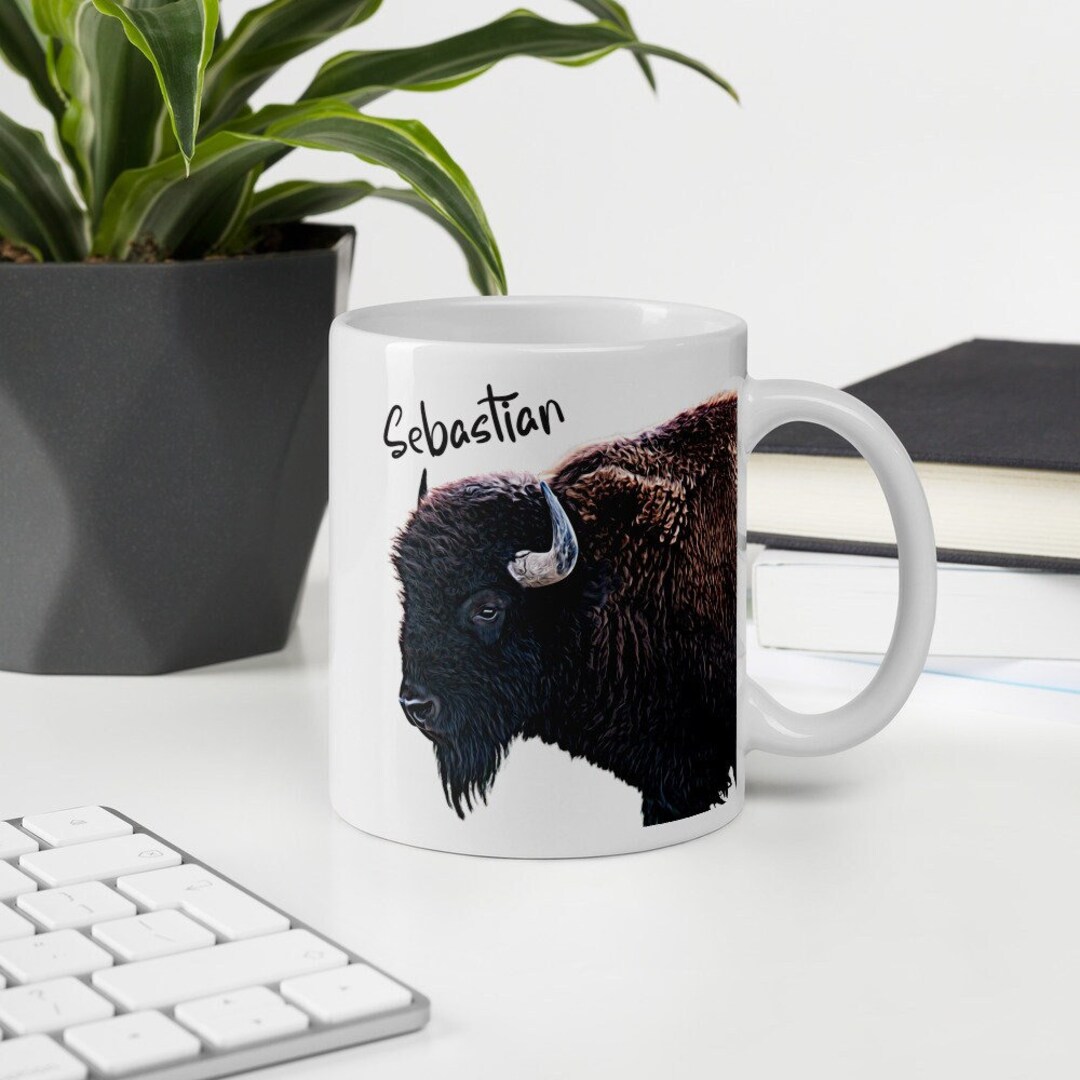 Burly Bison Mug: Buffalo Coffee Cup, Western Ranch Decor - Etsy