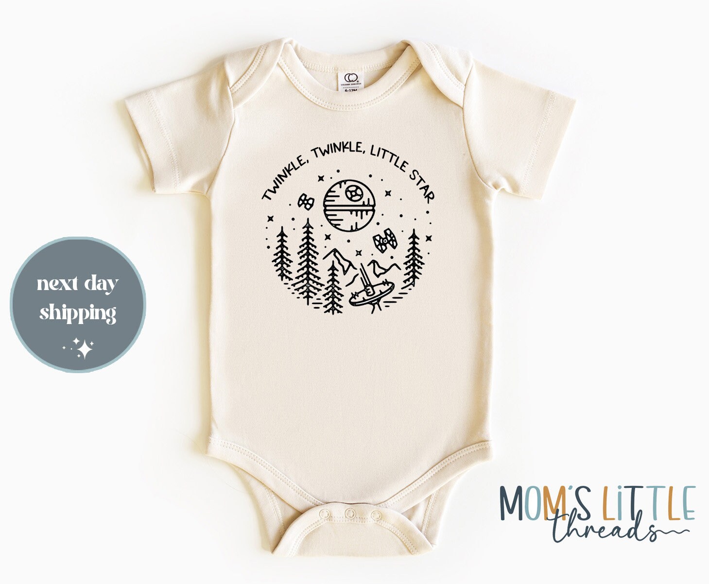 Twinkle Little Star Wars Inspired Bodysuit, Baby Death Star Onesie ...