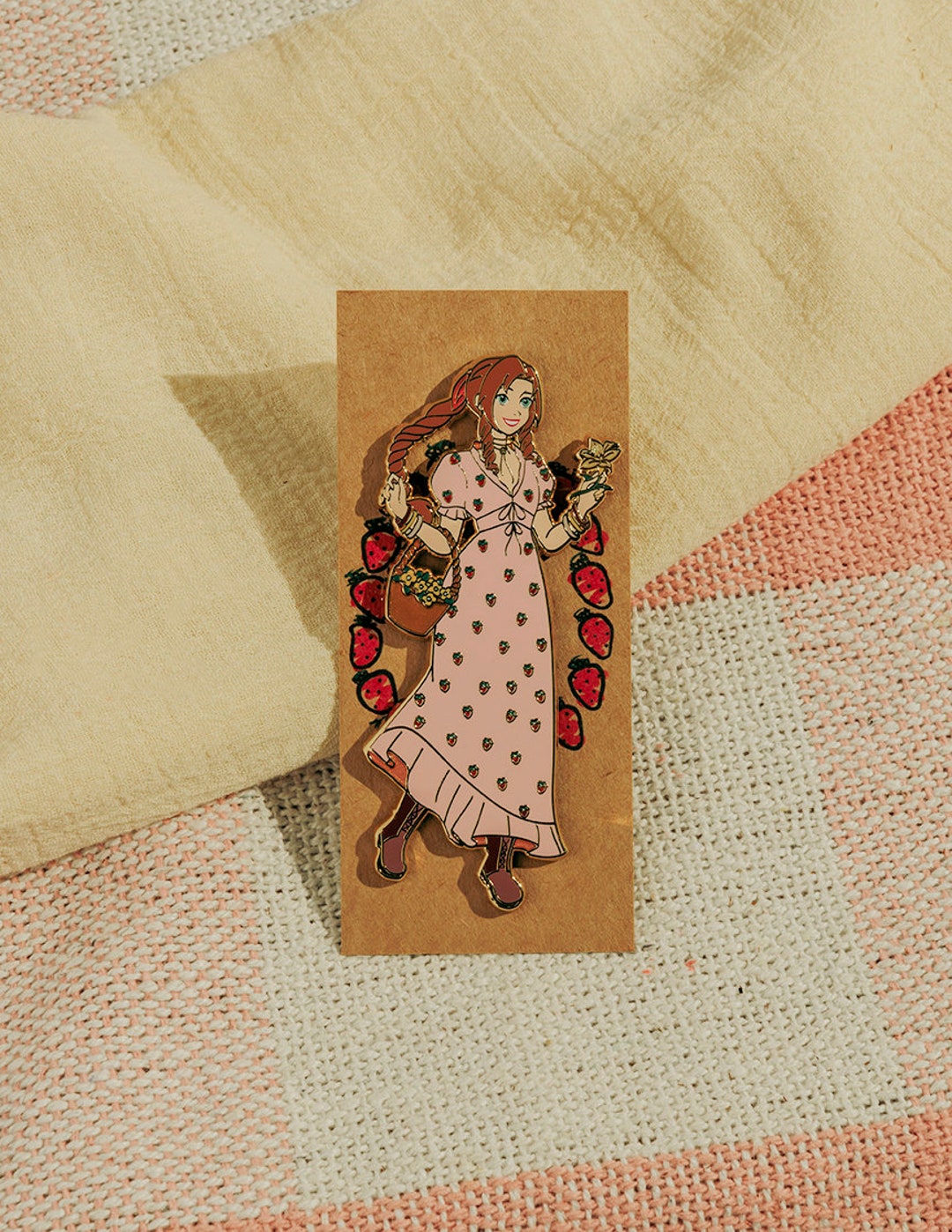 Flower Girl in Strawberry Dress Pin - Etsy