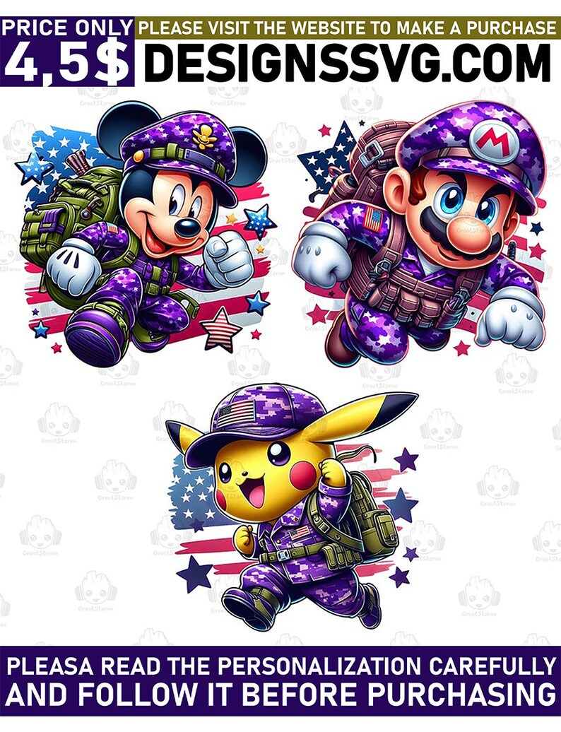 6 Military Child Month Cartoon Png Bundle, in My Military Child Era Png ...