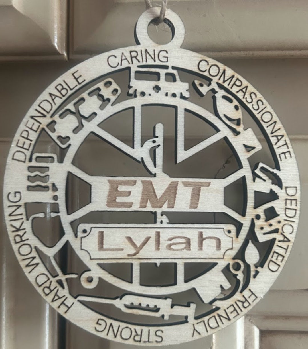 First Responder/ems Laser Engraved Ornaments - Etsy