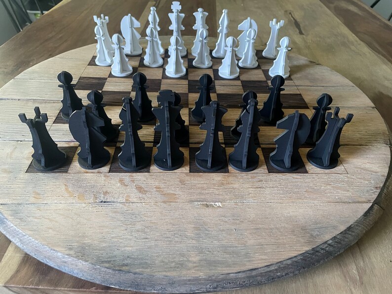Authentic Bourbon Barrel Head Chess/checker Set - Etsy