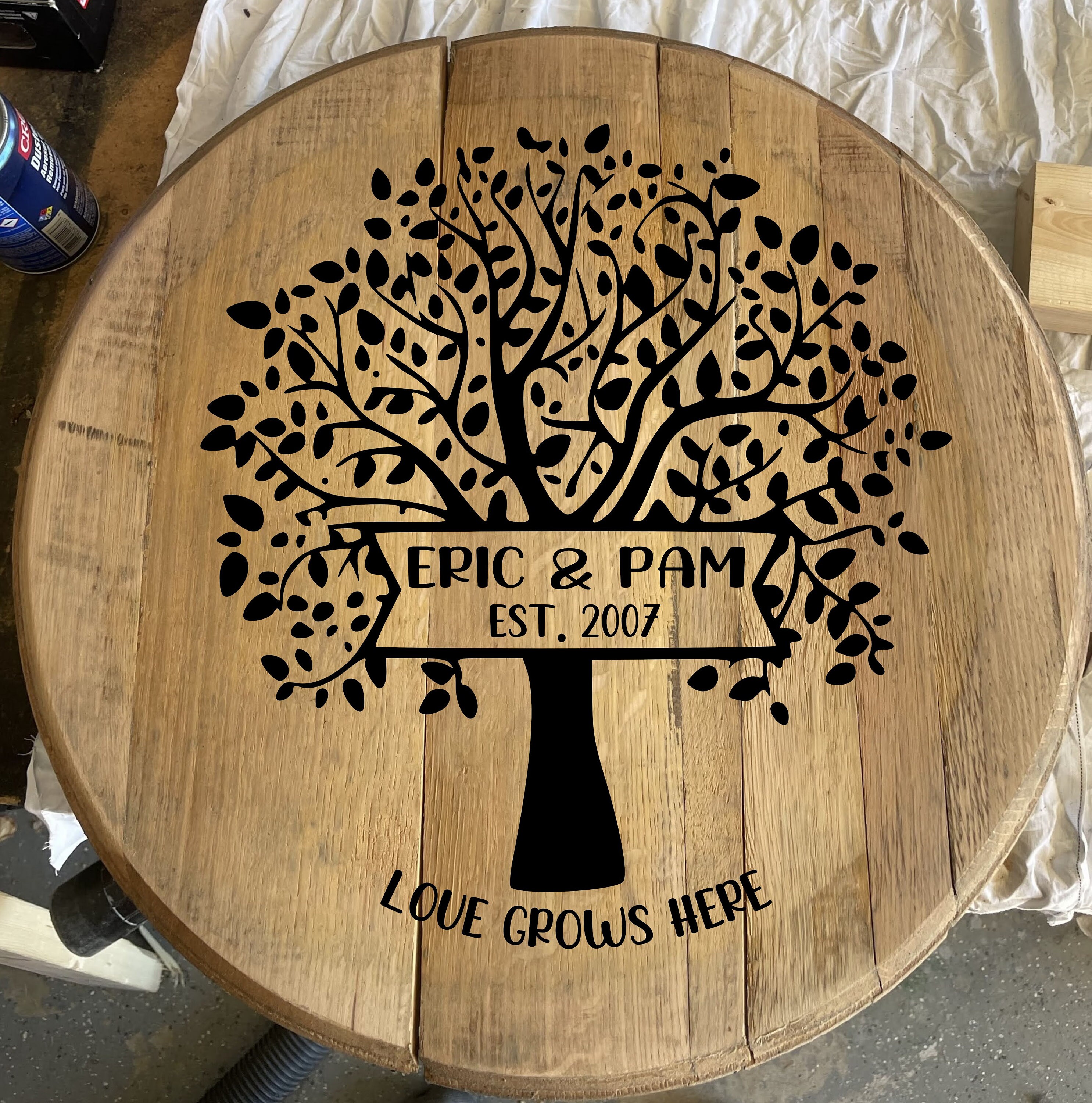 Family Tree Bourbon Barrel Head - Etsy