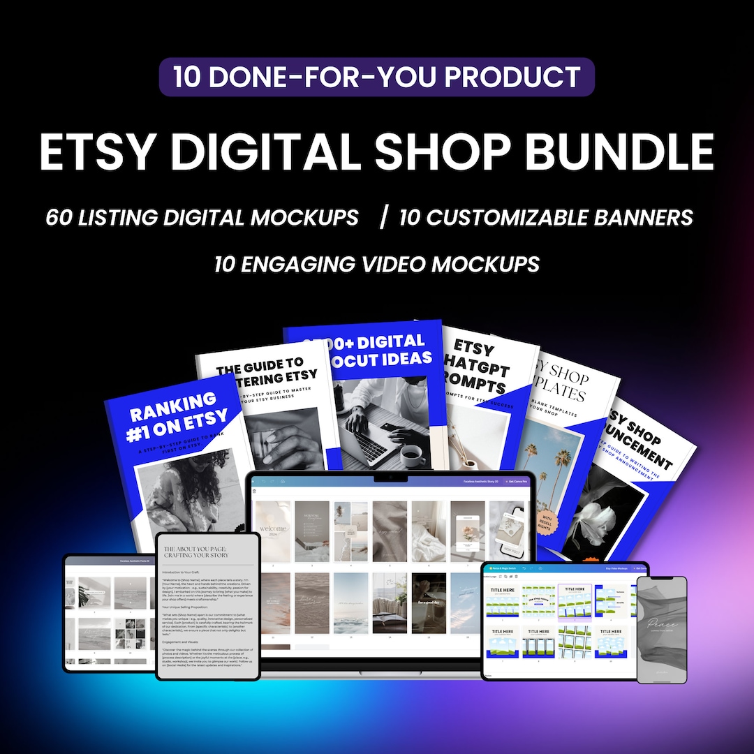 Ultimate Etsy Shop Kit PLR MRR Bundle | Plr Digital Products | Mrr ...