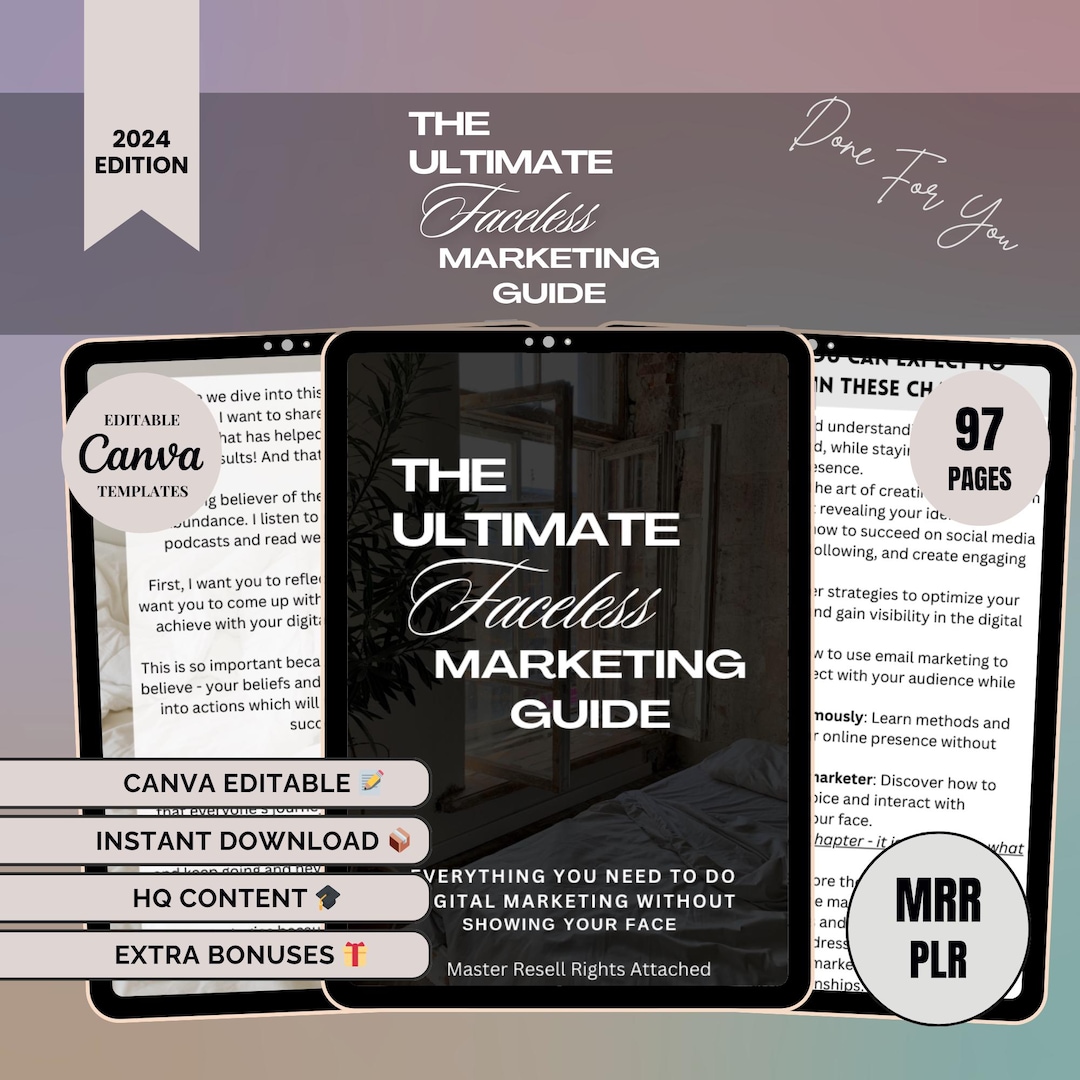 PLR Ebook PLR Digital Product Master Resell Rights Ebook Digital Marketing MRR Template the ...