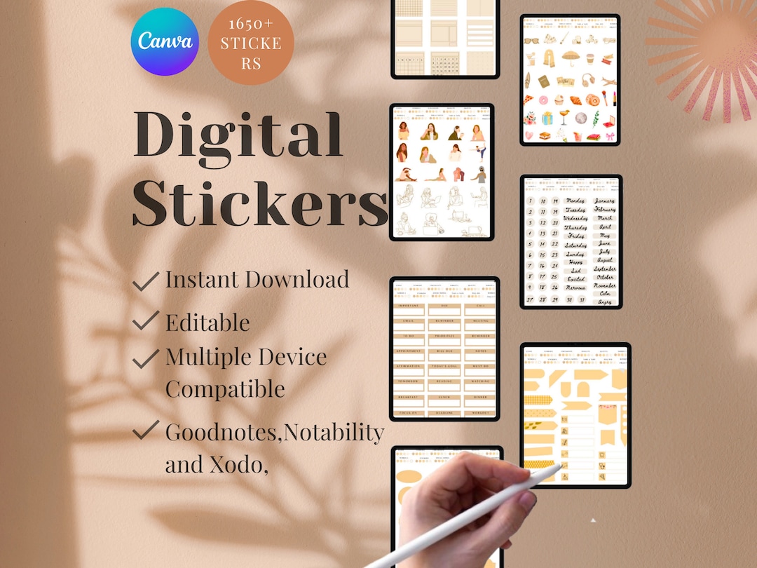 PLR Digital Stickers, Commercial Use, Canva Editable, PLR Icons, That ...
