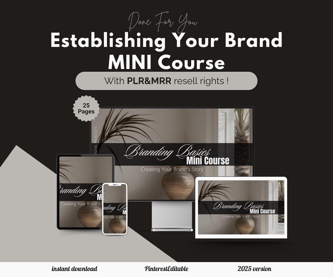 MRR PLR Establishing Your Brand Mini Marketing Course Bundle MRR Plr ...