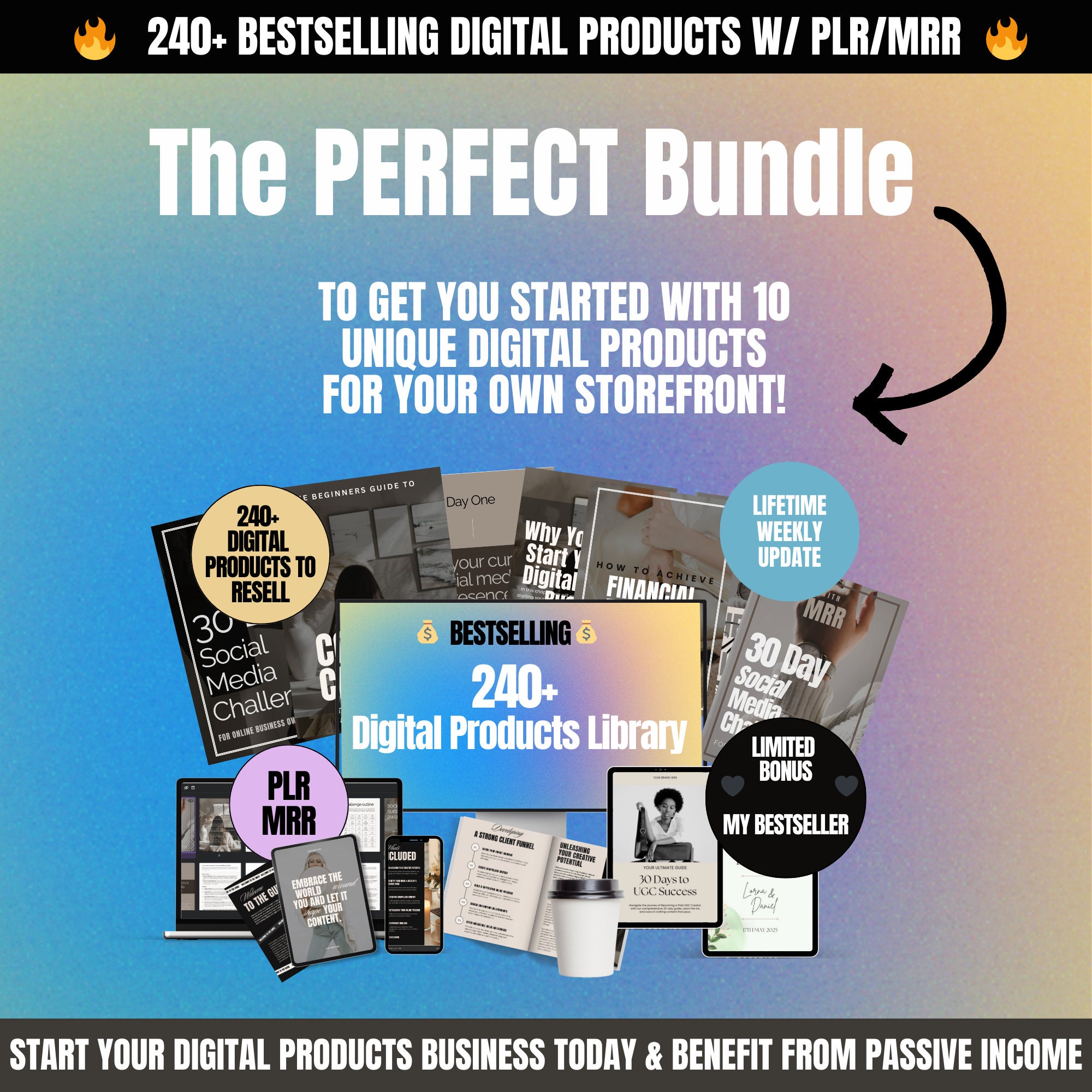 240+ PLR Digital Products Bundle Master Resell Rights MRR Private Label ...