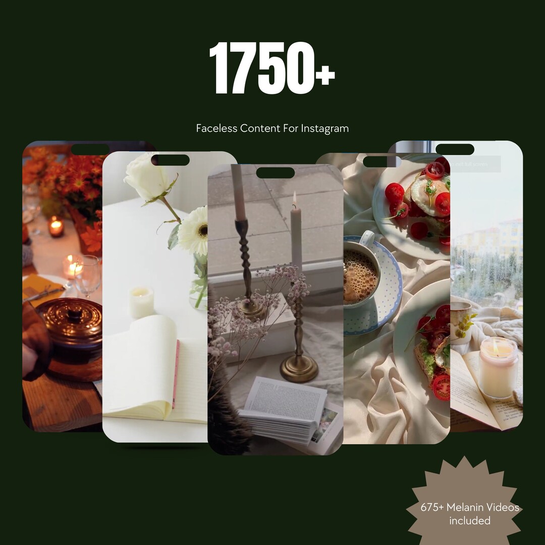 1750+ Faceless Content for Instagram, Faceless Aesthetic Content Videos ...