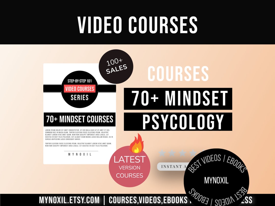 70 Mindset Plr Video Courses Plr Bundle With Resell Rights Commercial Use Videos Courses PLR ...