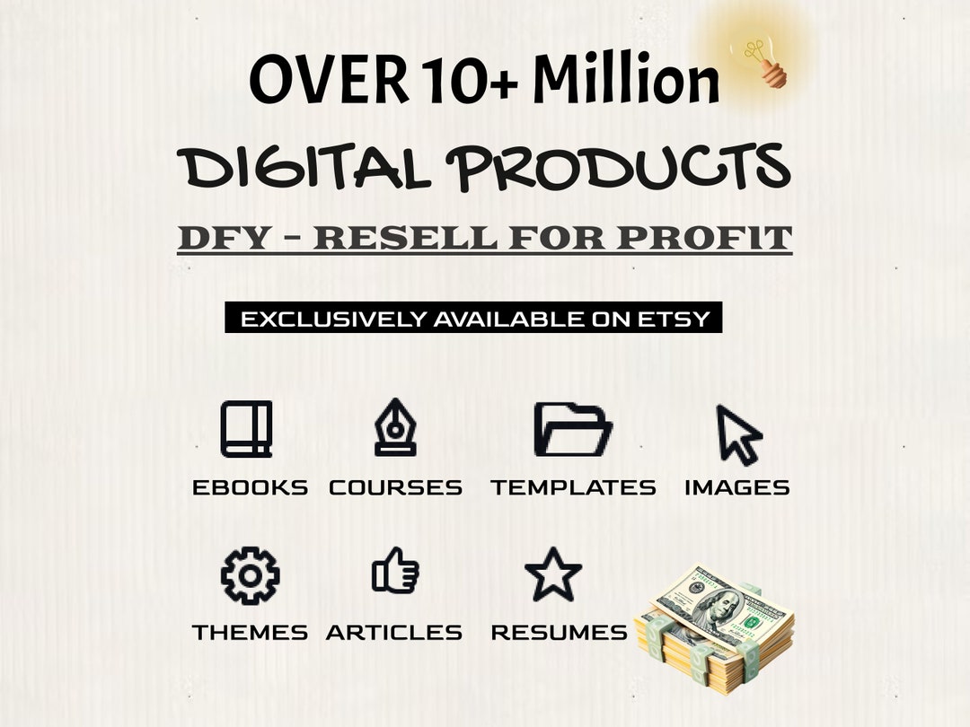 10M+ Plr Resell Digital Products Bundle | Make Money Online | Passive ...