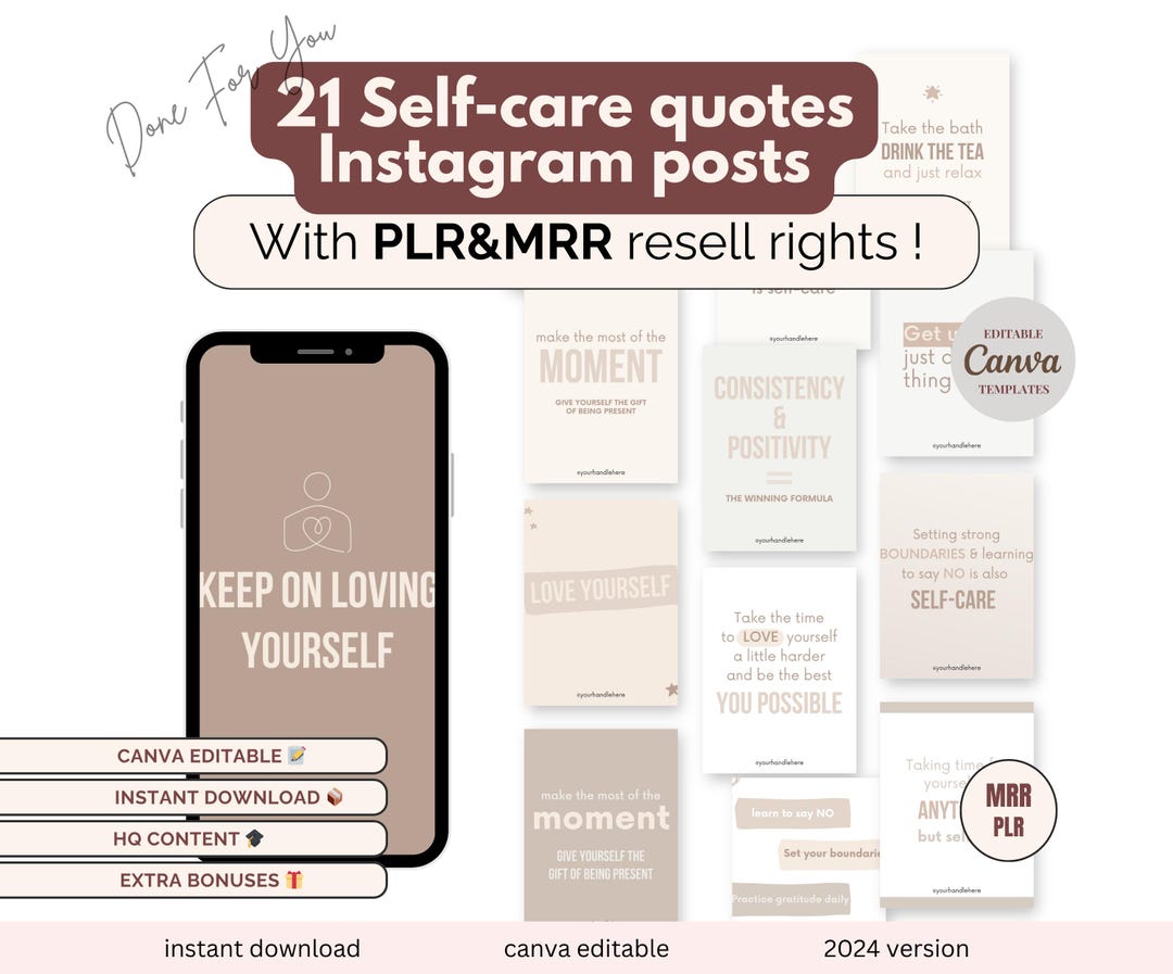 21 Self-care Quotes Instagram Posts | Ebooks | Self-improvement ...
