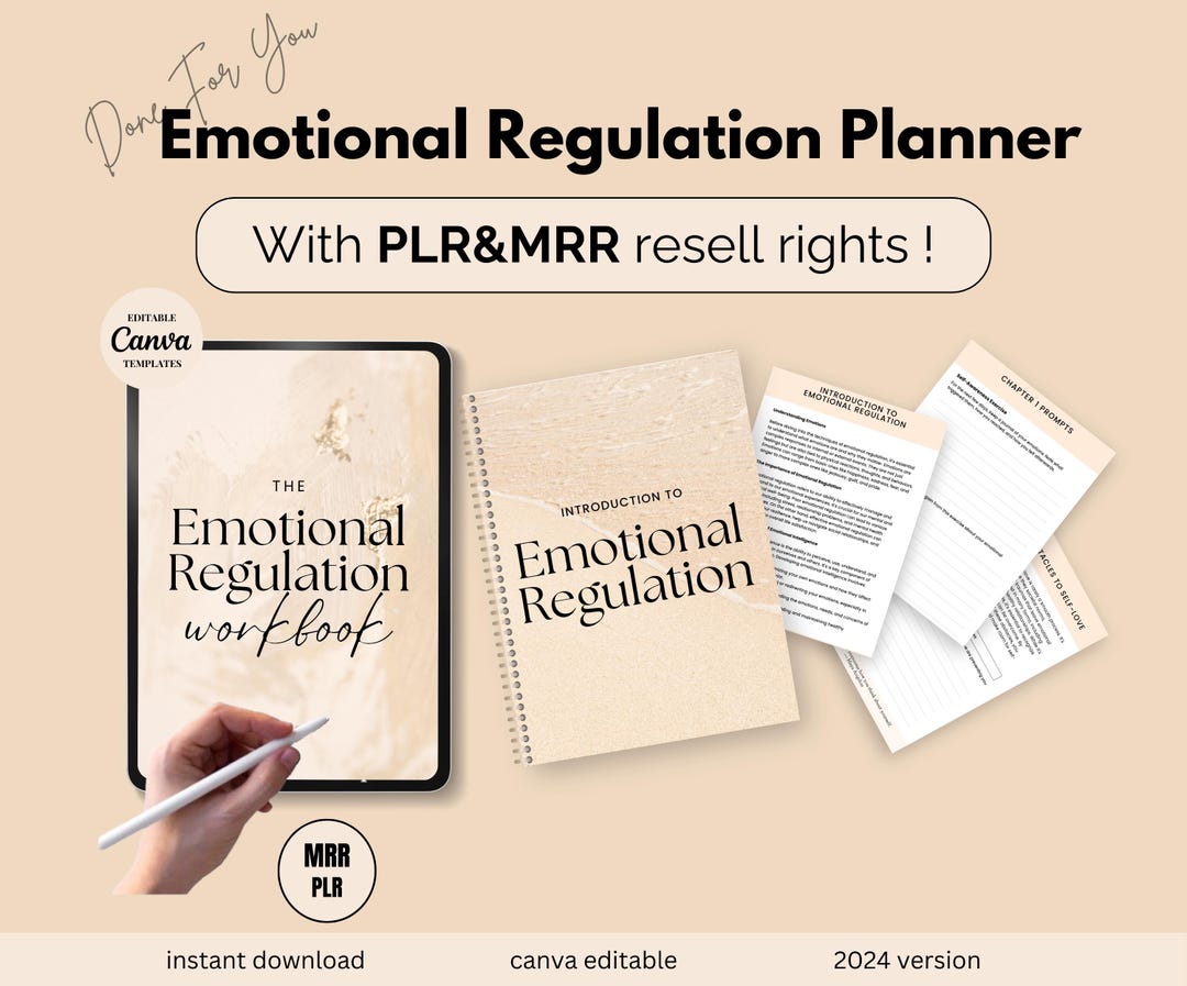 Emotional Regulation Planner Boho Style | PLR Canva Planners | Private ...