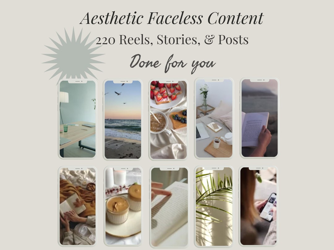 200 Faceless Content for Instagram | Faceless Aesthetic Content Videos Master Resell Rights PLR ...