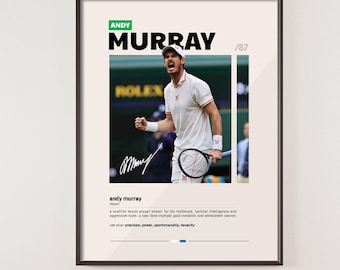 djokovic signed poster