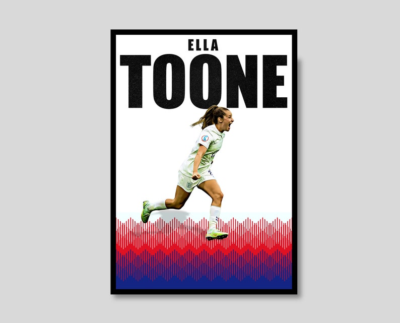 Ella Toone, England Print Wall Art, England National Team Poster, Three ...