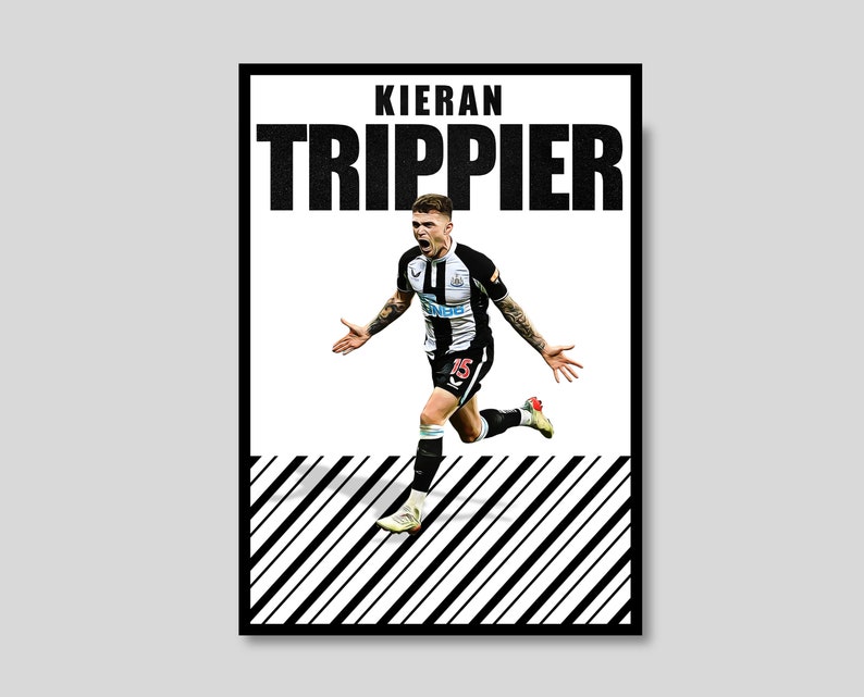 Kieran Trippier Print Wall Art, Newcastle United Poster, Newcastle Fan ...