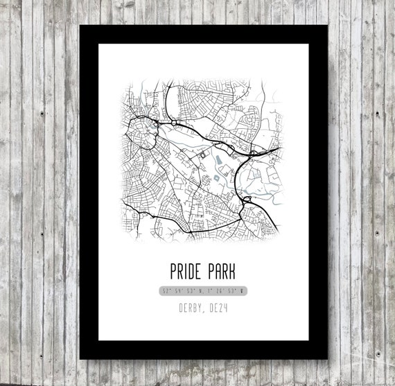 Derby County Stadium Pride Park Poster Wall Art Illustrated - Etsy