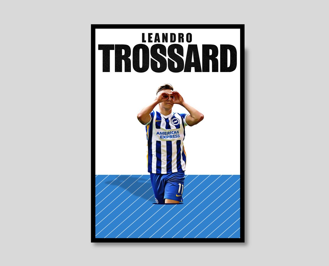 Leandro Trossard Print Wall Art, Brighton & Hove Albion Poster ...