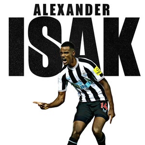 Alexander Isak Print Wall Art Newcastle United Poster - Etsy