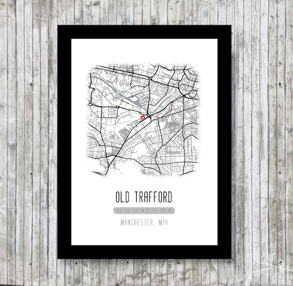 Old Trafford Stadium Manchester United Poster Wall Art - Etsy