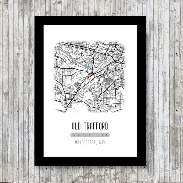 Manchester United Stadium Poster - Etsy