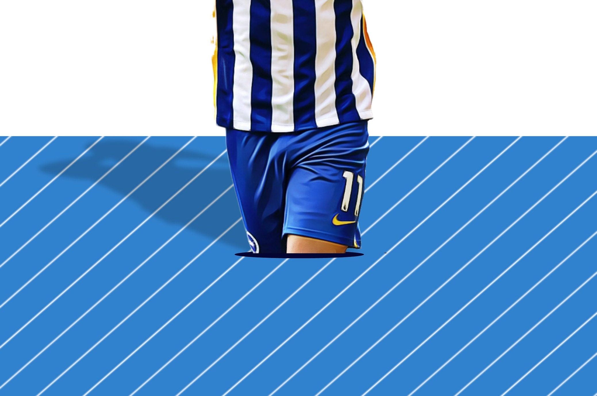 Leandro Trossard Print Wall Art, Brighton & Hove Albion Poster ...