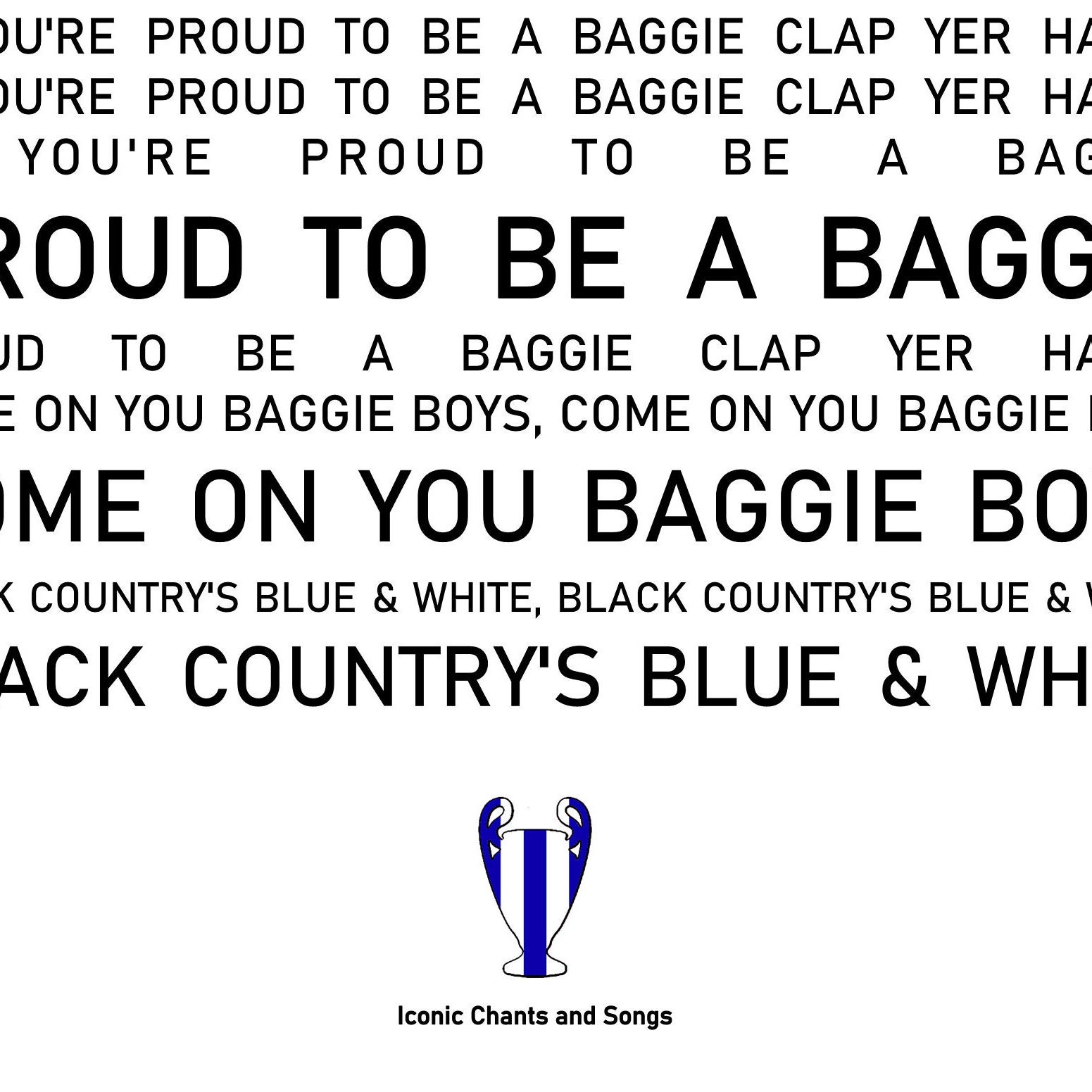 West Bromwich Albion Poster Wall Art, Iconic Chants and Songs, West ...