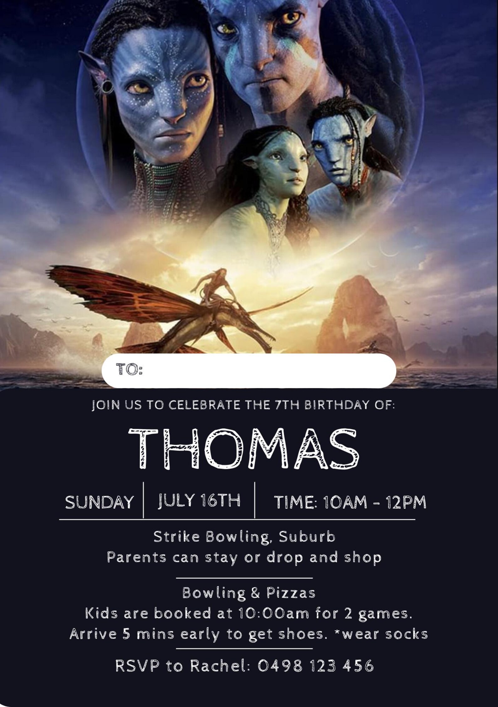 Avatar Birthday Invitation - Editable Digital Download - Etsy