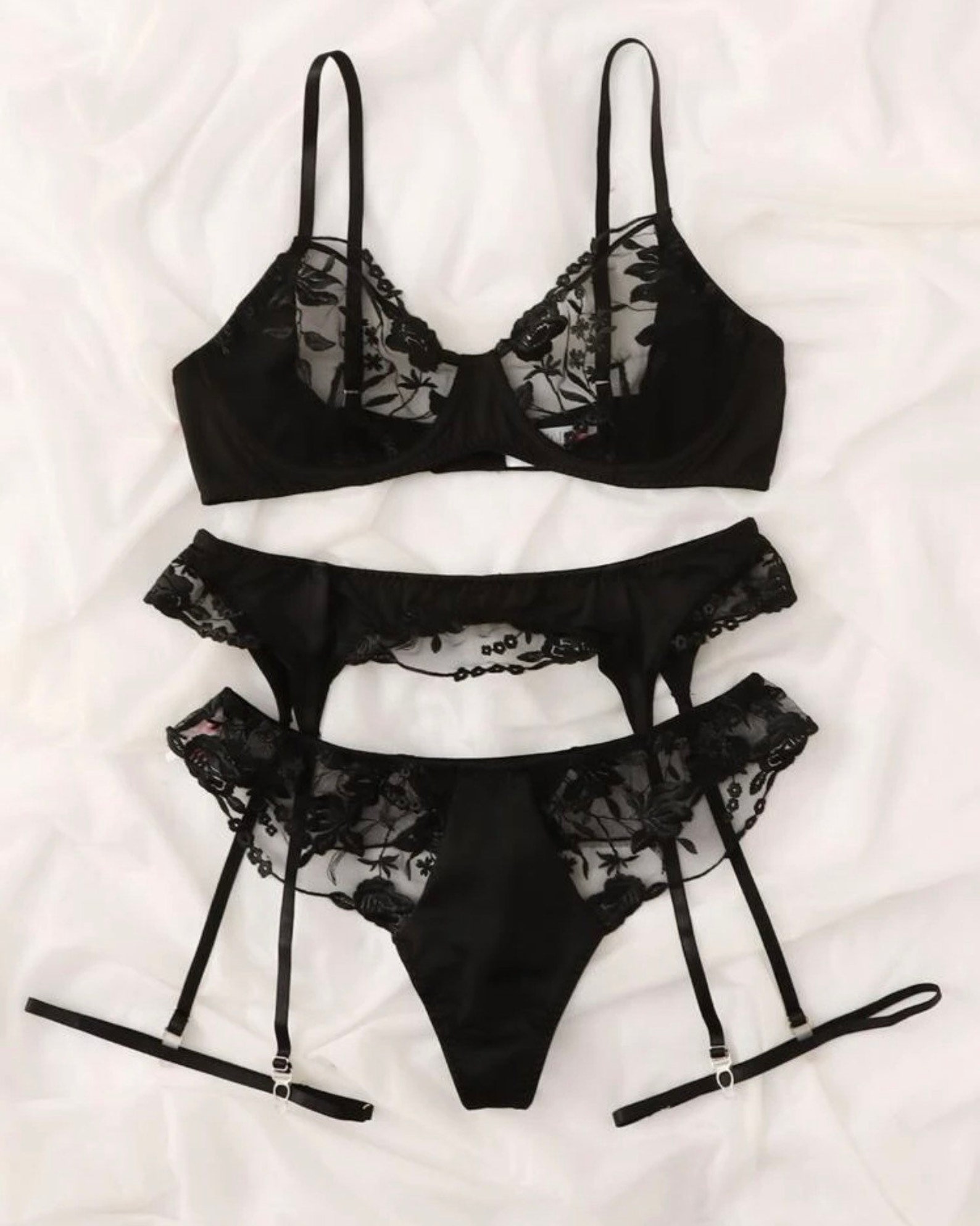 Juego de ligas de lencería de mujer de 5 piezas de talla - Etsy España