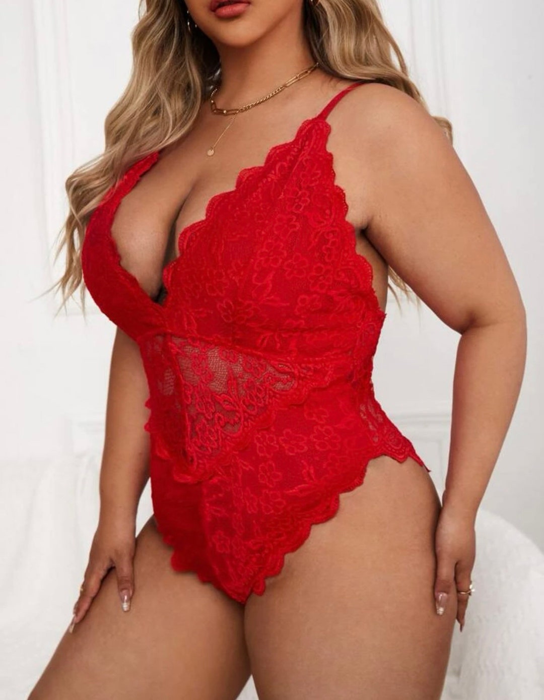 Plus Size Lace Teddy Bodysuit Plus Size Lingerie Teddy Etsy