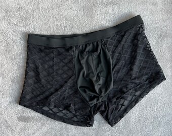 Transparent See Through Mens Boxers Mesh Tulle - Etsy
