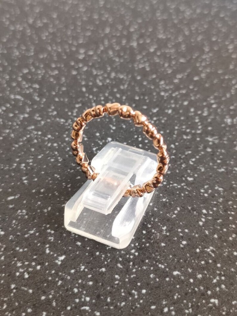 Pandora Ale R Rose Gold Plated Forever Love Heart Stacking Ring Size 56 ...