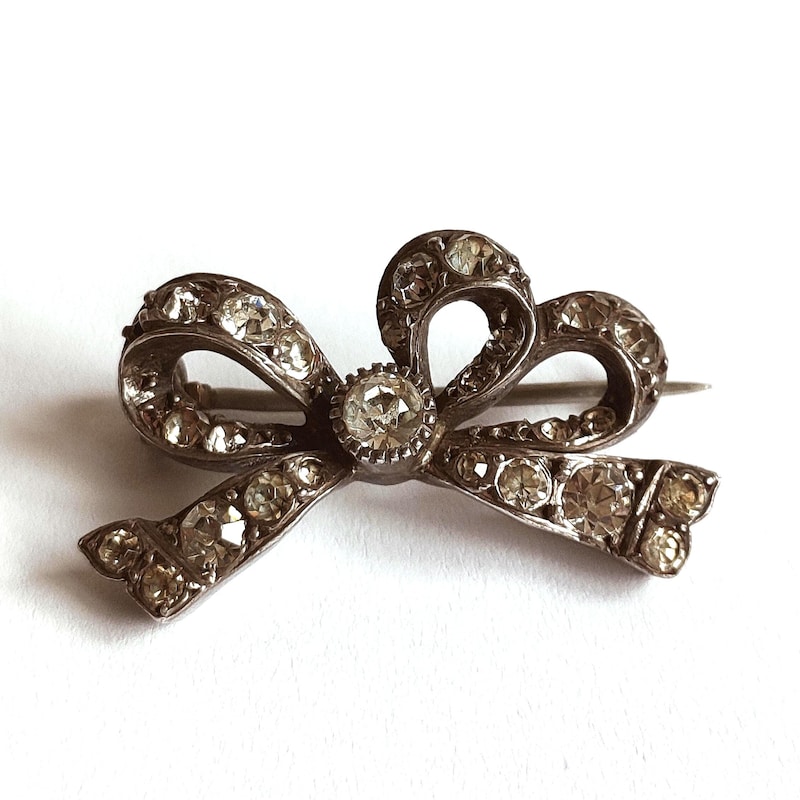 Paste Bow Brooch Antique - Etsy UK