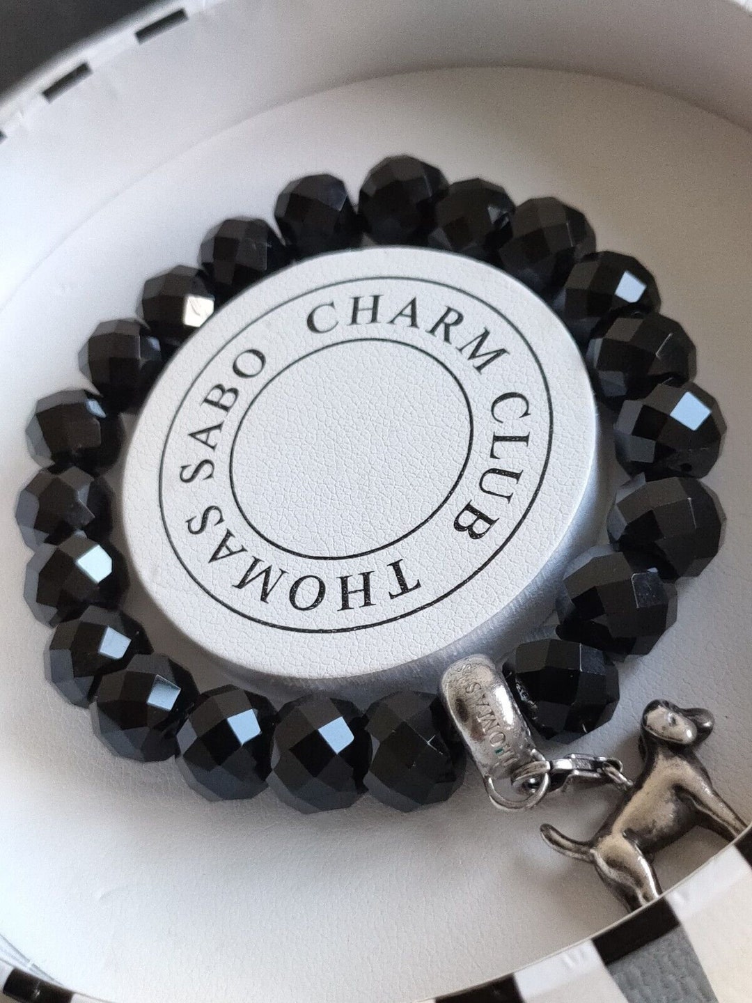 THOMAS Sabo 925 Sterling Silver Beagle Dog Charm Club Obsidian - Etsy