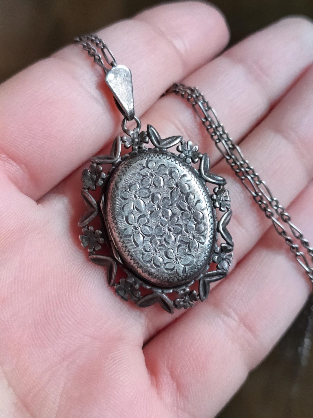 Joseph Smith & Sons Silver Locket Pendant Chain Necklace, Birmingham ...
