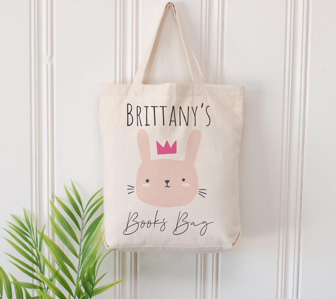 Custom Name Canvas Tote Bag, Birthday Gift for Kids, Kids Name Tote Bag ...