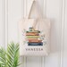 Personalized Book Bag, Custom Books Tote Bag, Library Bag, Book Lover ...