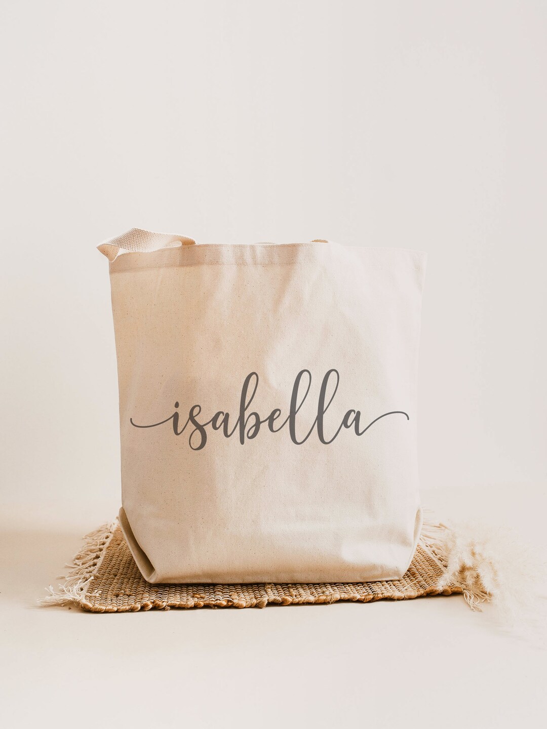 Custom Name Canvas Tote Bag, Birthday Gift for Kids, Kids Name Tote Bag ...