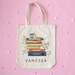 Personalized Book Bag, Custom Books Tote Bag, Library Bag, Book Lover ...