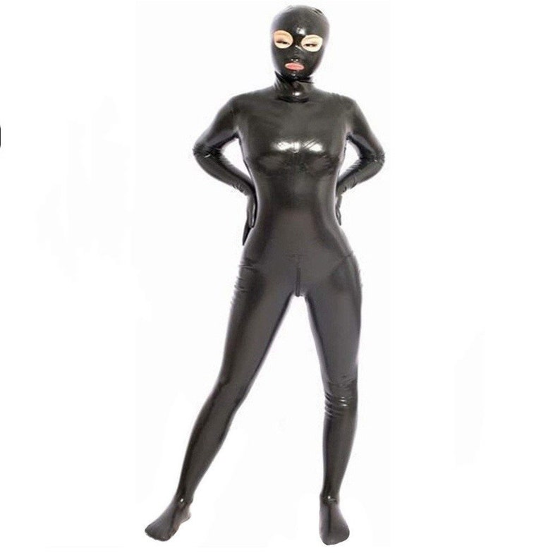 Latex Catsuit Gimp Full Bodysuit Role Play Costume Dominatrix Etsy Uk