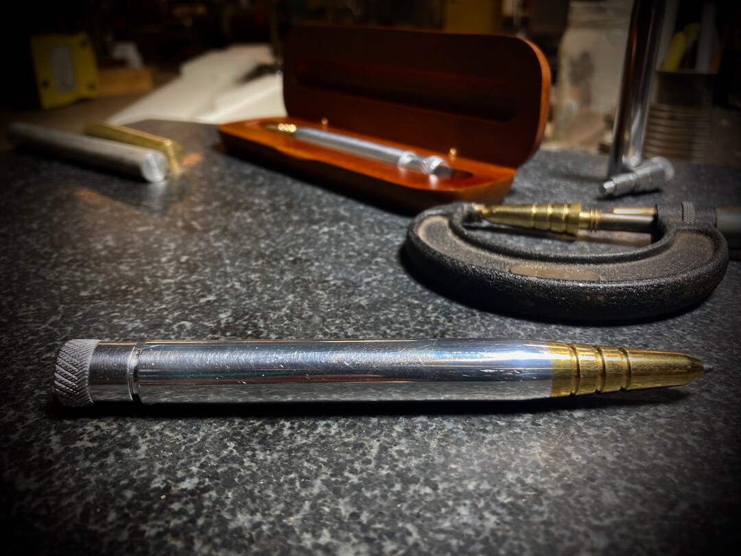Precision Handmade Aluminum and Brass Pen. Aircraft Aluminum. Naval ...