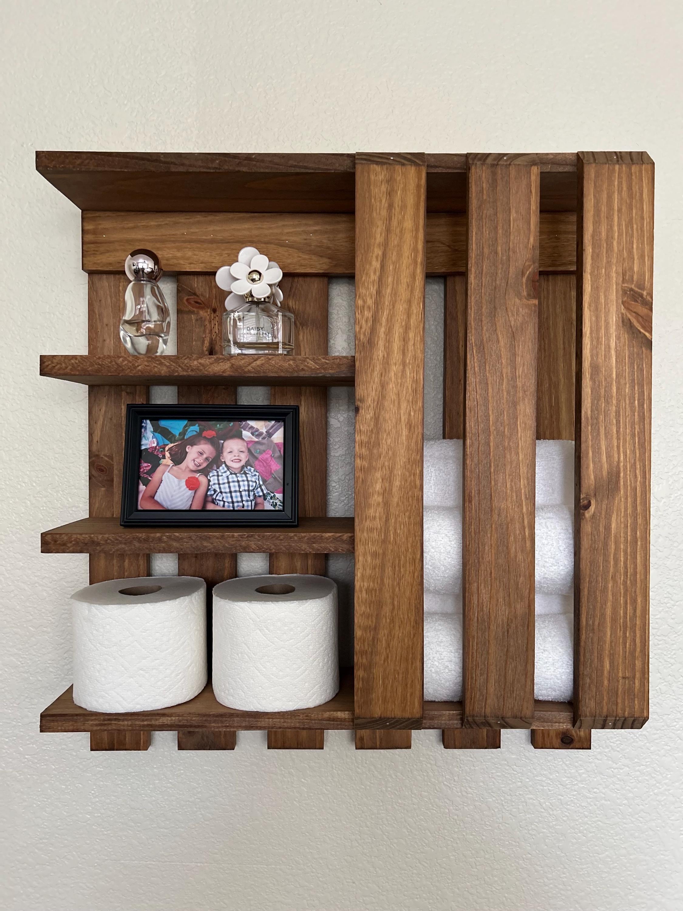 Handmade Farmhouse Bathroom Shelf: Rustic Over-the-toilet Storage - Etsy