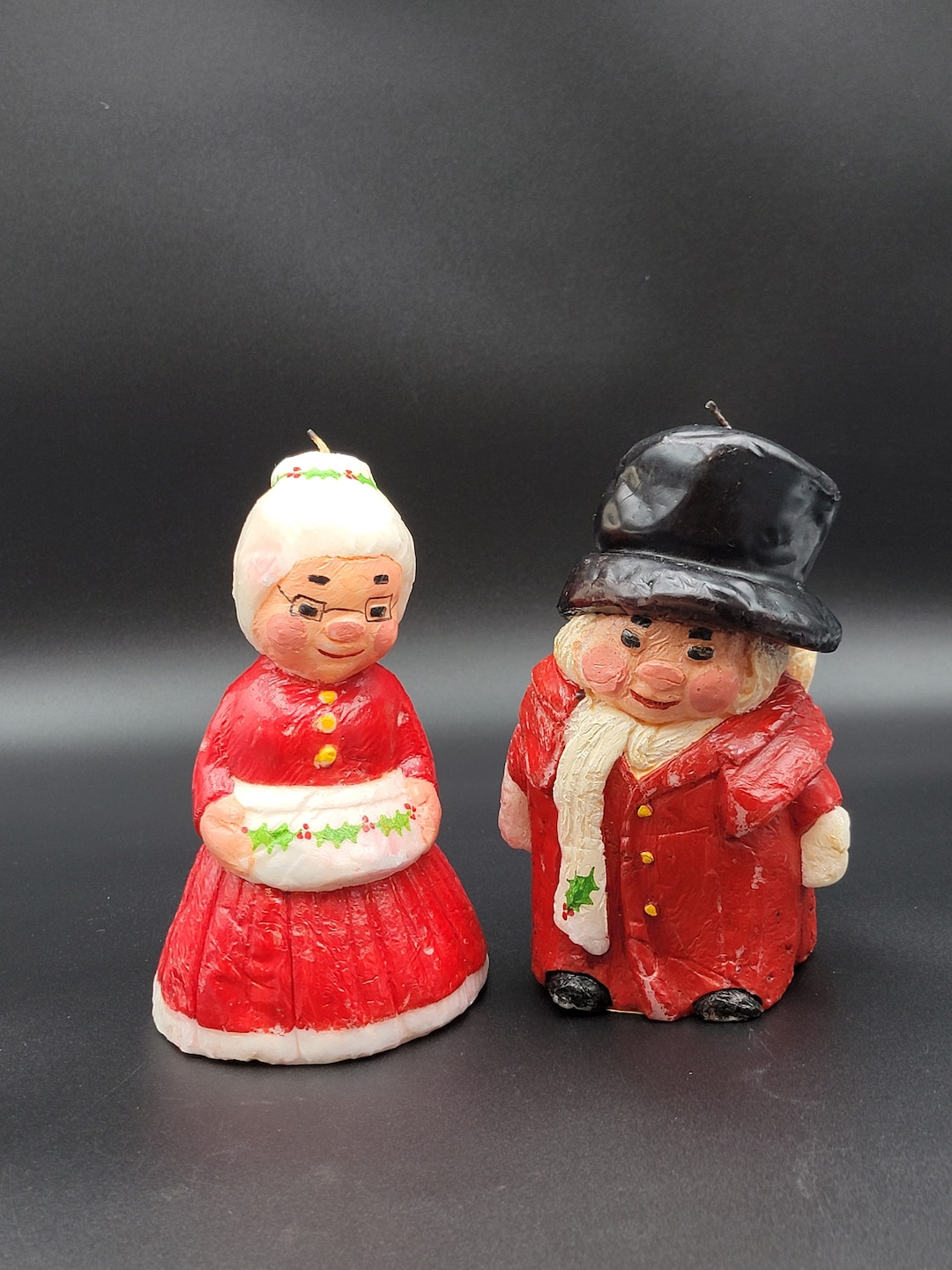 RARE Vintage Uncle Mistletoe and Aunt Holly 7.5 Candles Marshall Fields ...