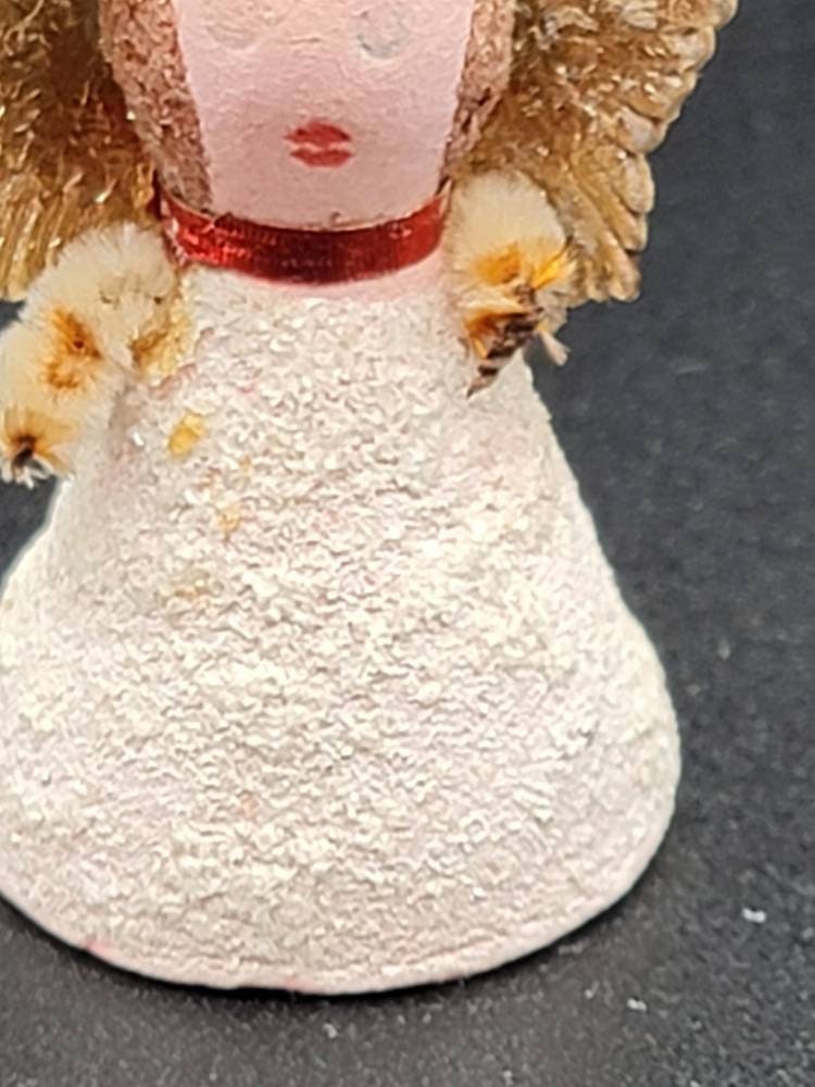 Vintage Putz Mica Angel With Gold Wings Christmas Decoration - Etsy